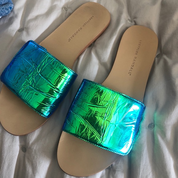 Shoes | Metallic Slides | Poshmark